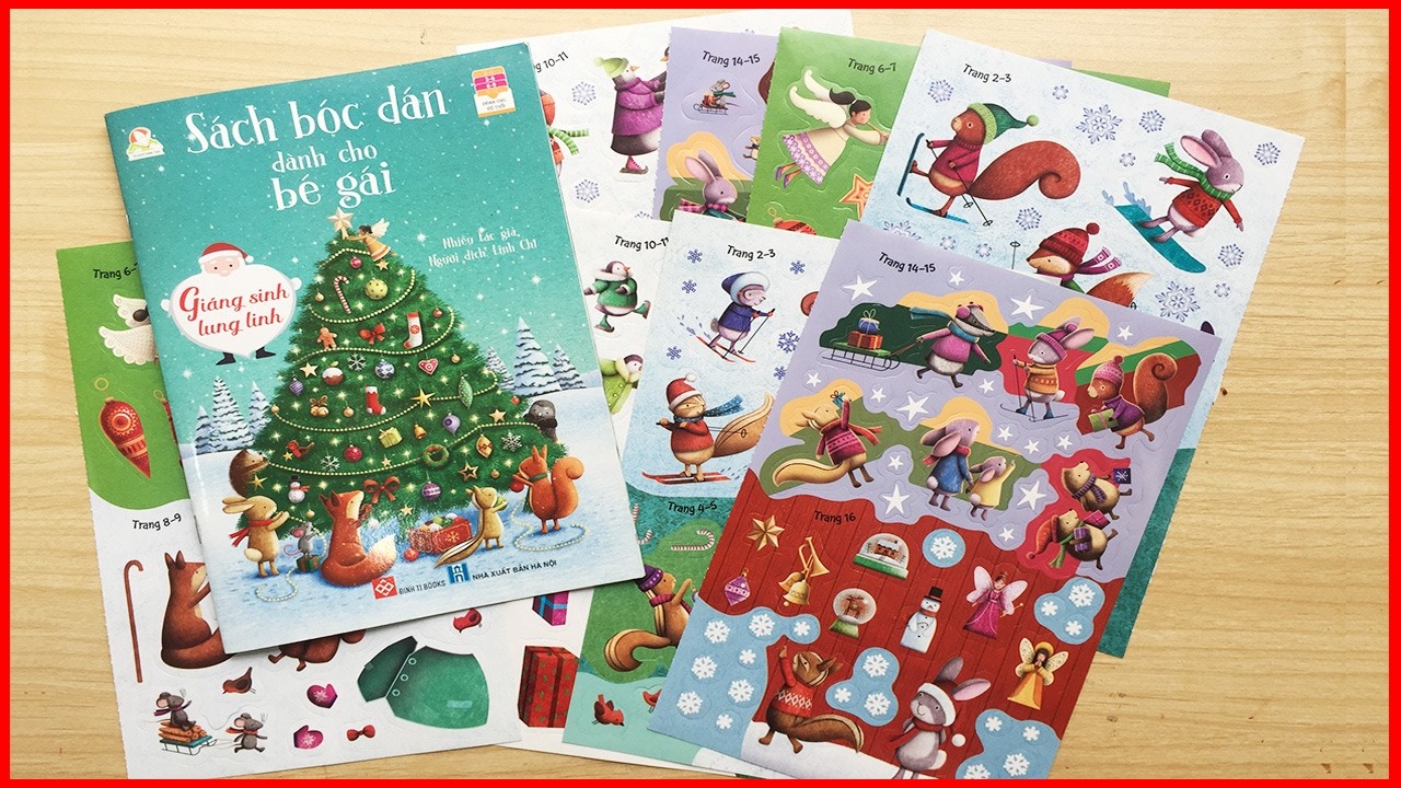 Merry Christmas Sticker book, play with sticker, sticker activities ...