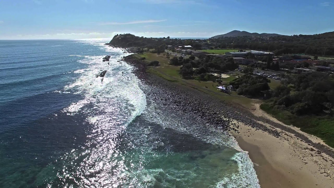 Forster... Beach, Ocean, Breakwater I 4K I Aerial cinematography - YouTube