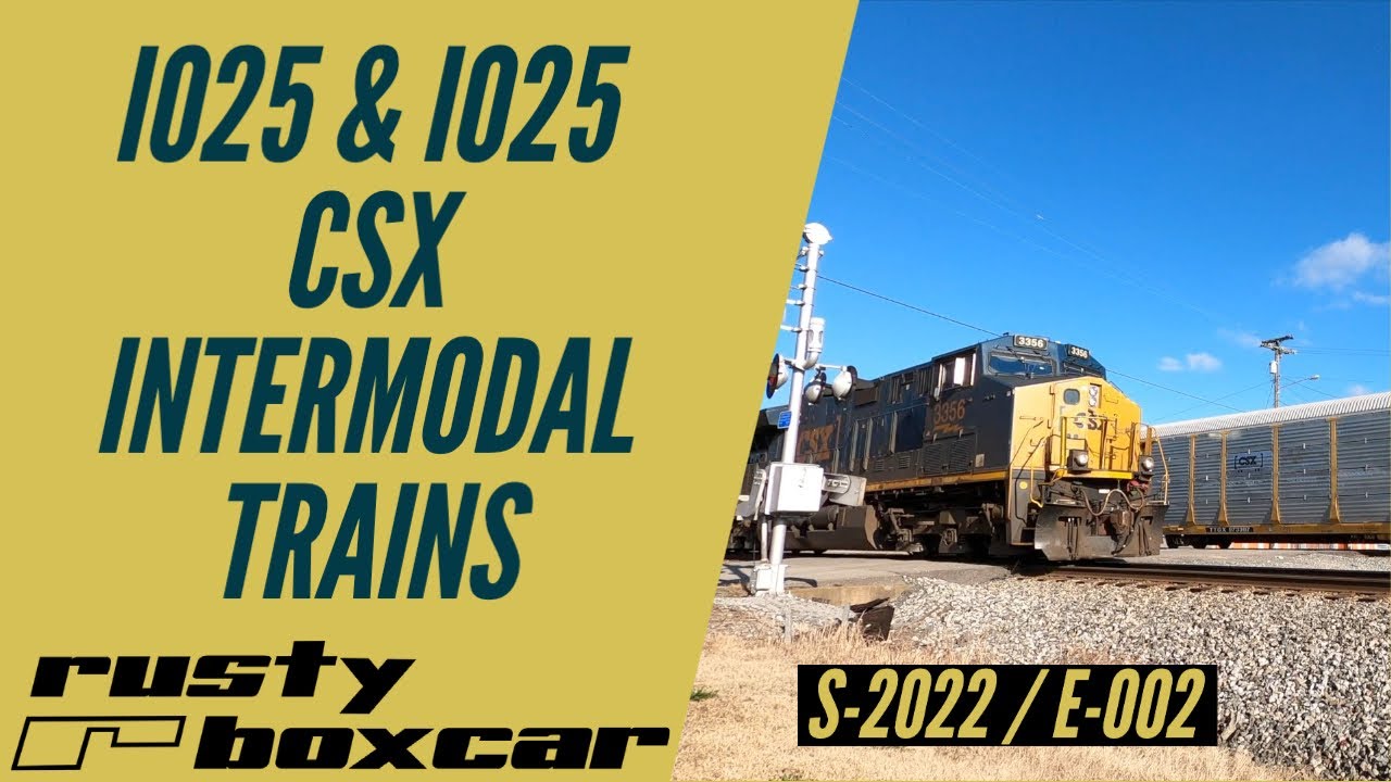 CSX Intermodal Trains I025 and I025 - About a Month Apart - YouTube