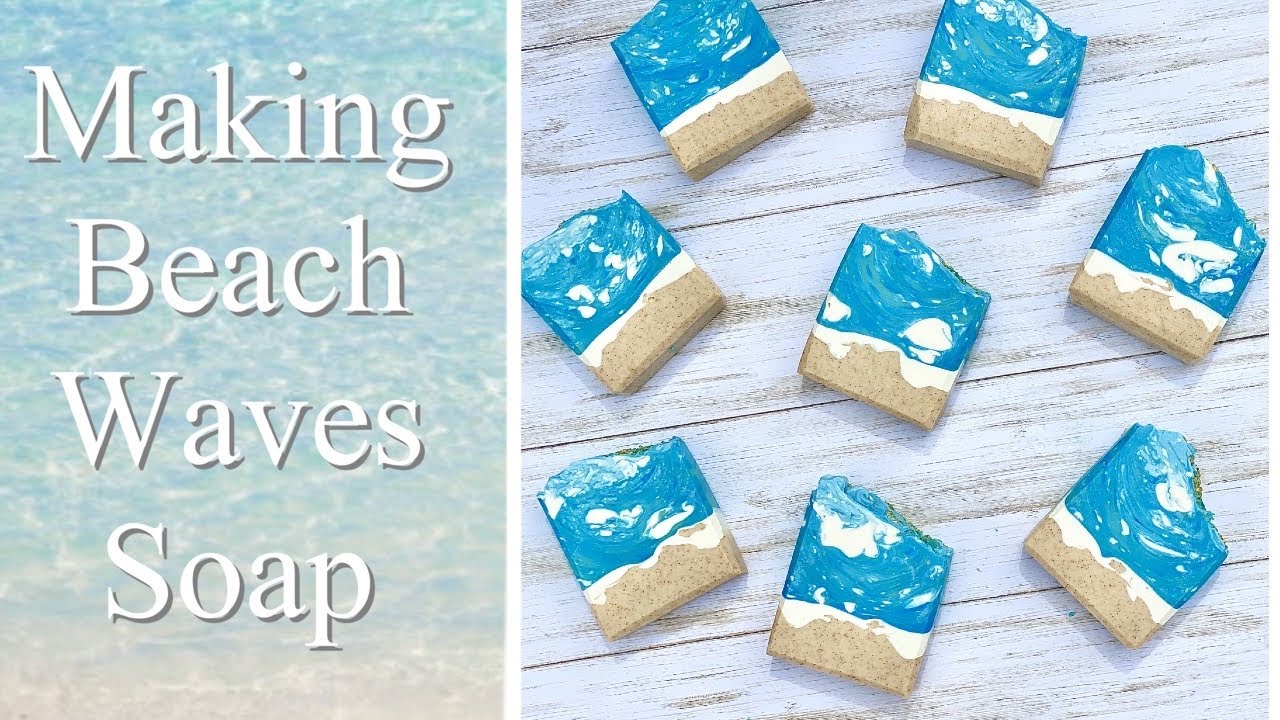 Beach Waves Soap | Making Cold Process Soap - YouTube
