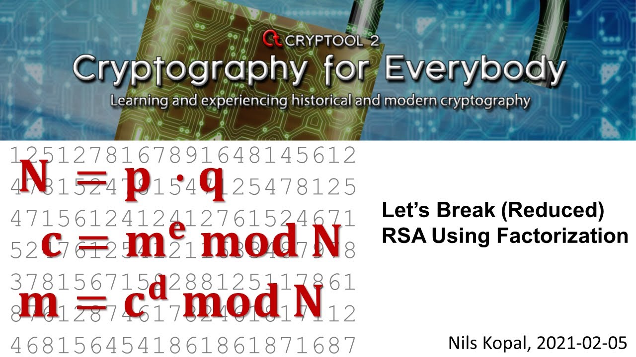 Break Reduced Rsa Using Factorization Youtube