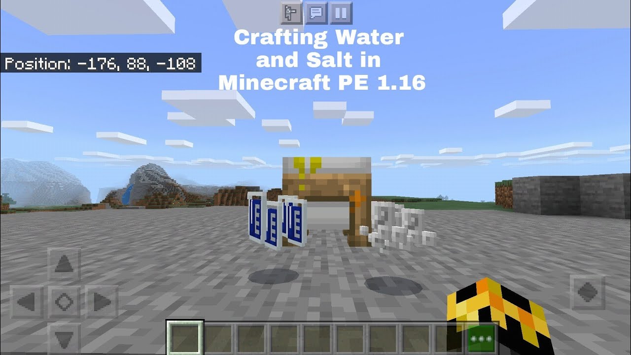 How to Craft Water and Salt in Minecraft PE 1.16 || Gaming With HunTer ...
