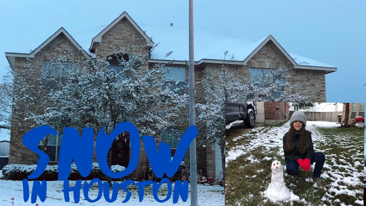 VLOG : Snow in Houston Tx 2017 - YouTube