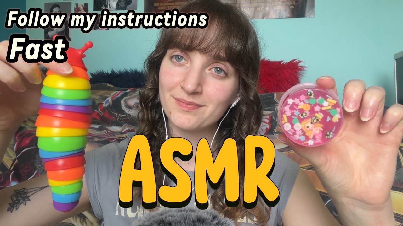 ASMR fast paced triggers for sleep 😴(focus, follow my instructions) - YouTube