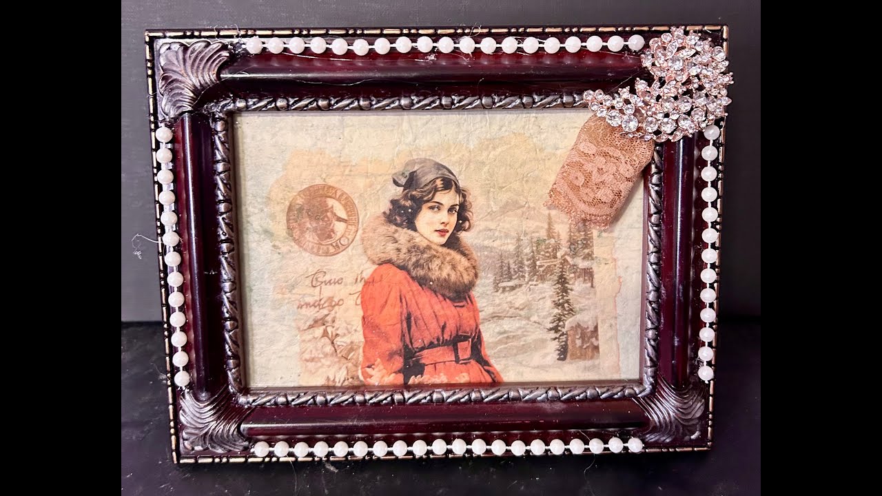 winter victorian lady framed - YouTube