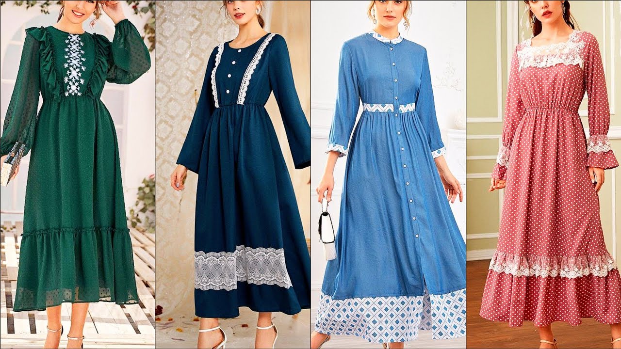 Top Class Stylish Plain & Printed Designer Midi Scatter dresses/Formal ...