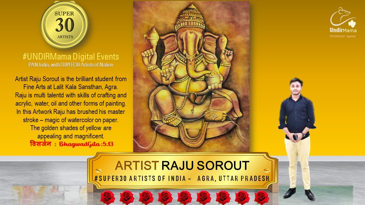 🎖Artist RAJU SOROUT –AGRA, UP🌺 गणेश उत्सव विसर्जन 🌺#Super30Artists 🌺 ...
