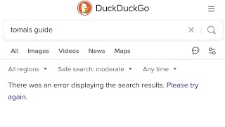 Duckduckgo Down Fix There Was An Error Displaying The Search Results ...