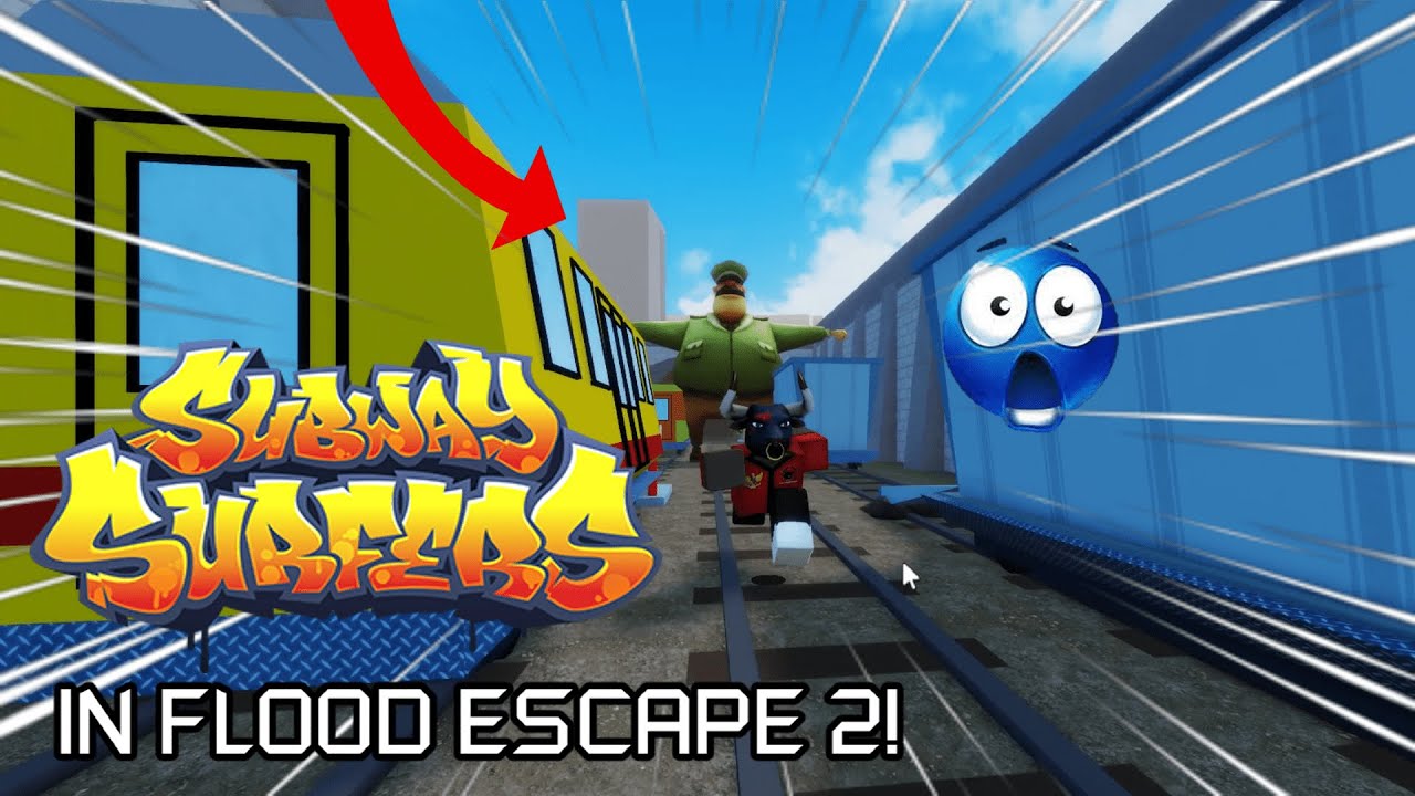 SUBWAY SURFERS IN FLOOD ESCAPE 2 - YouTube
