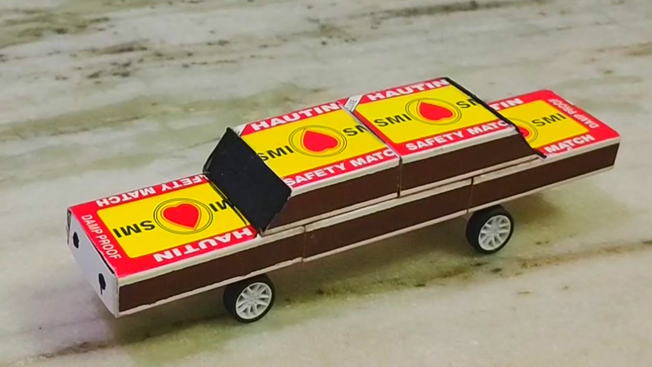How to Make Matchbox Car at Home I DIY Matchbox Car I School Project I ...