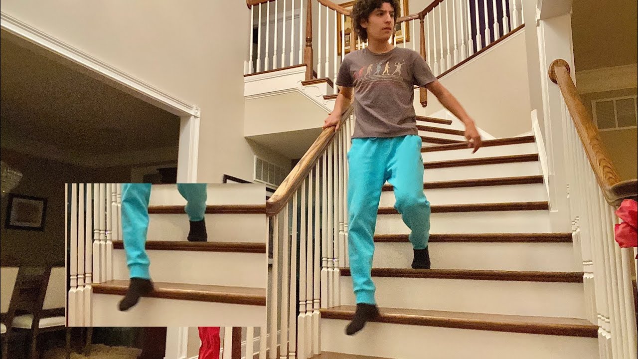 When you accidentally skip a step going down the stairs - YouTube