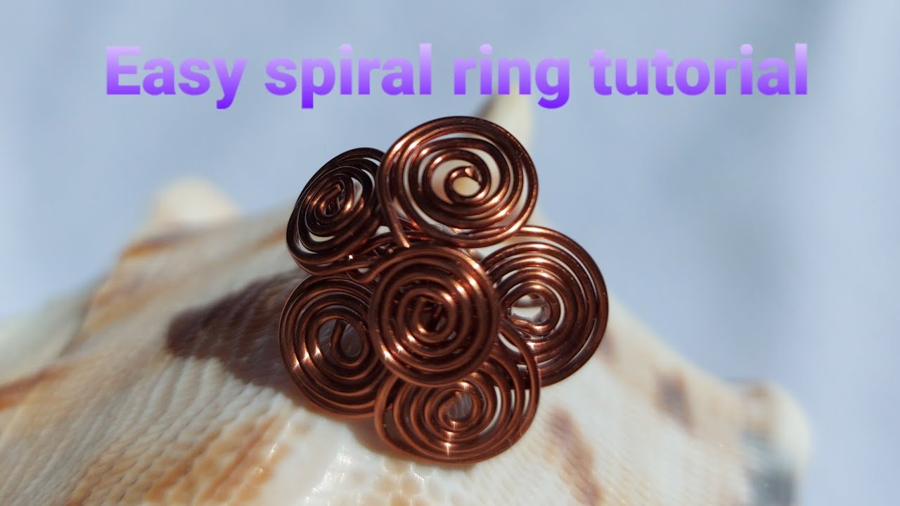 How to make a spiral ring/wire ring tutorial/by Fatima's handmade03 #14 ...