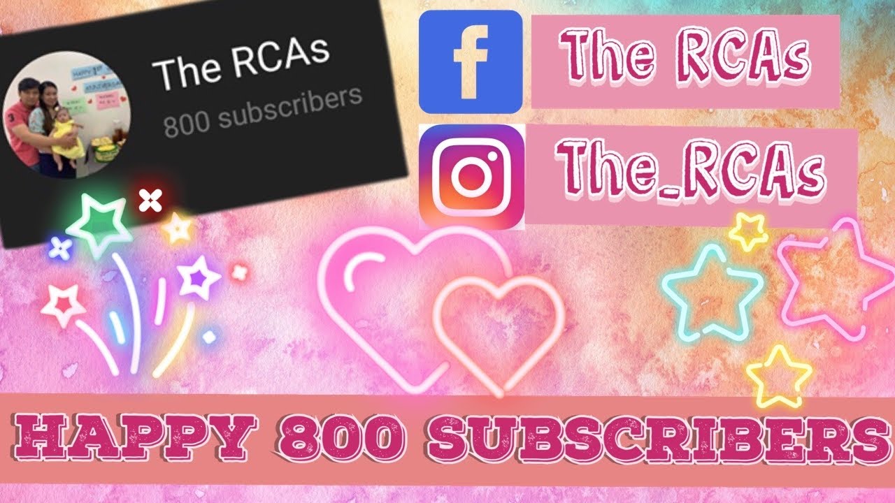 HAPPY 800 SUBSCRIBERS || The RCAs - YouTube