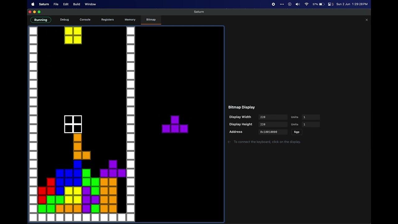 Tetris in MIPS assembly - YouTube