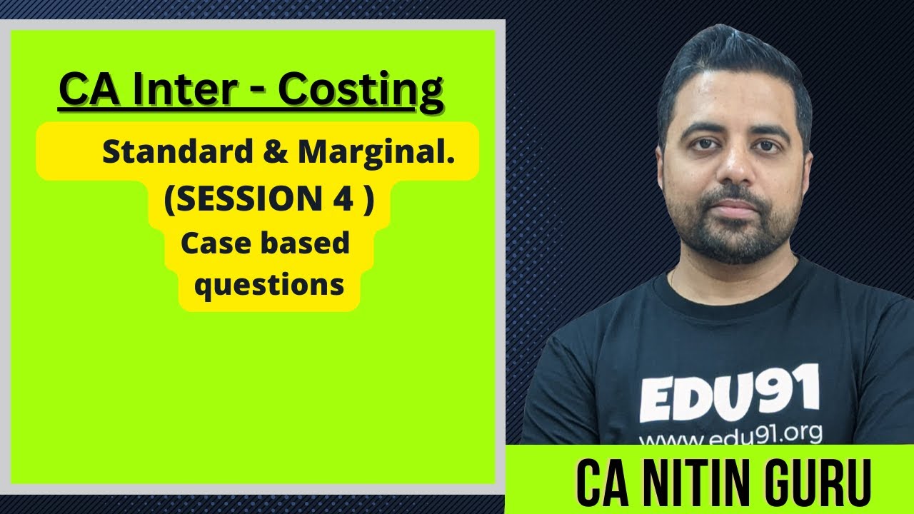 COSTING Practice sheets l SESSION 4 l Case based questions & Mcq l CA ...