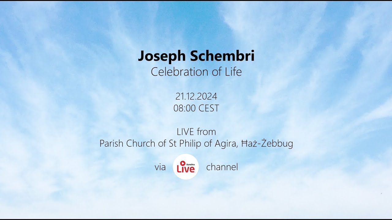 Joseph Schembri Celebration of Life - YouTube