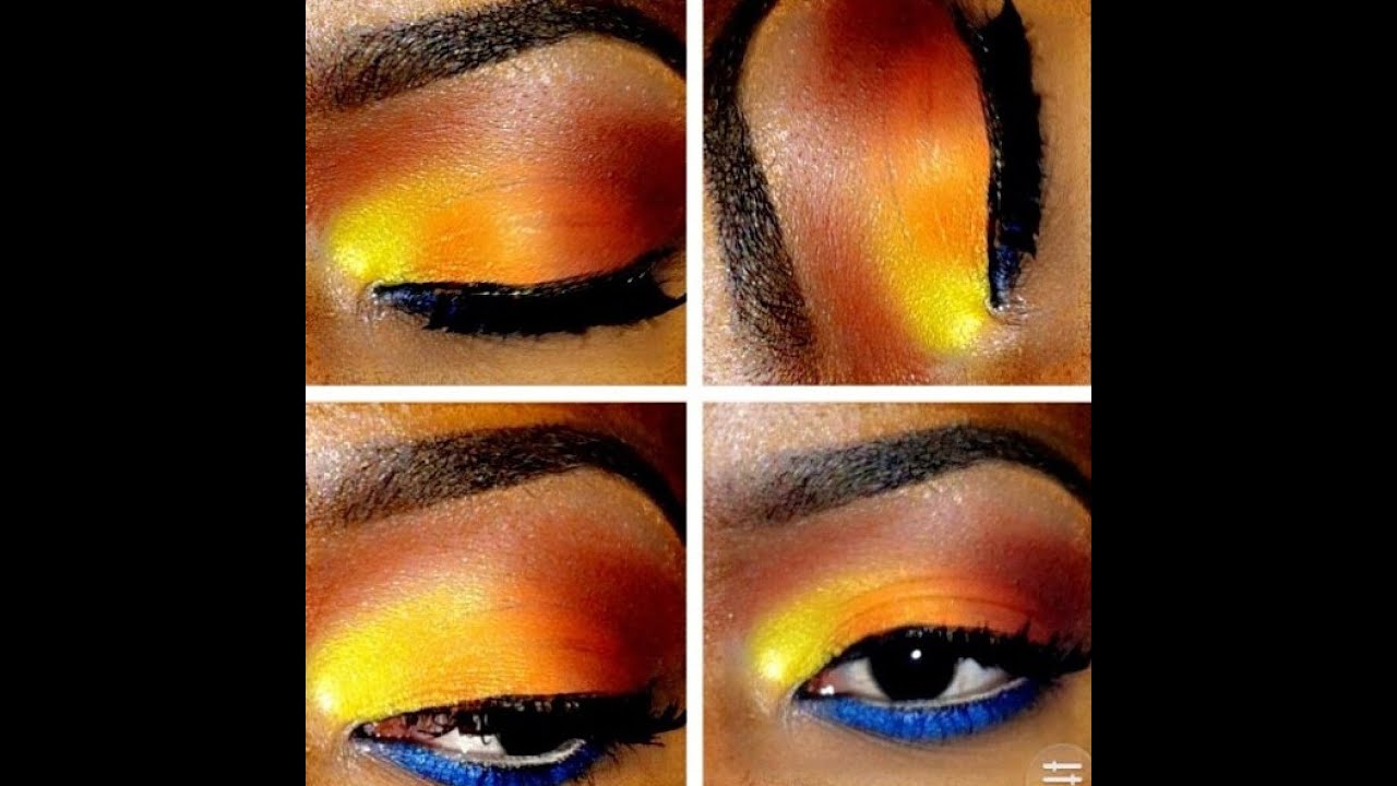 Sunset eyes makeup tutorial - YouTube