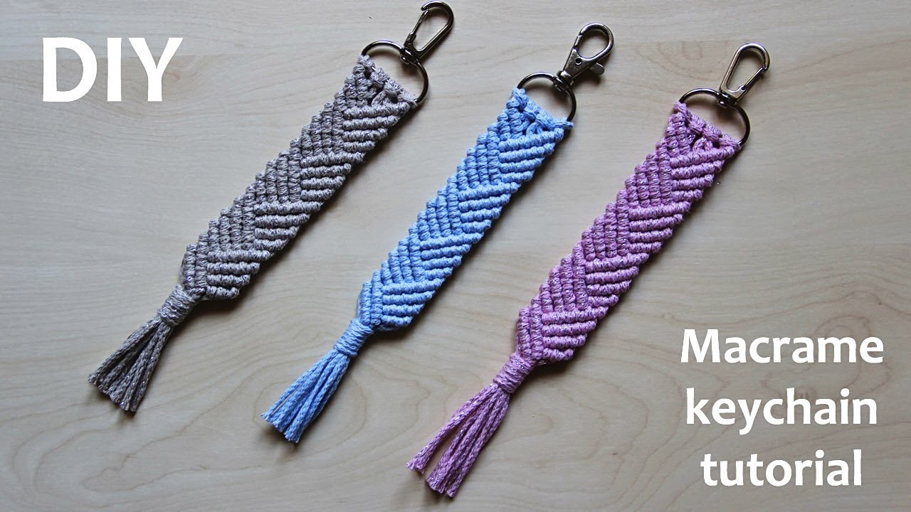 Easy Macrame Keychain Tutorial | Макраме брелок | Macrame Tutorial ...