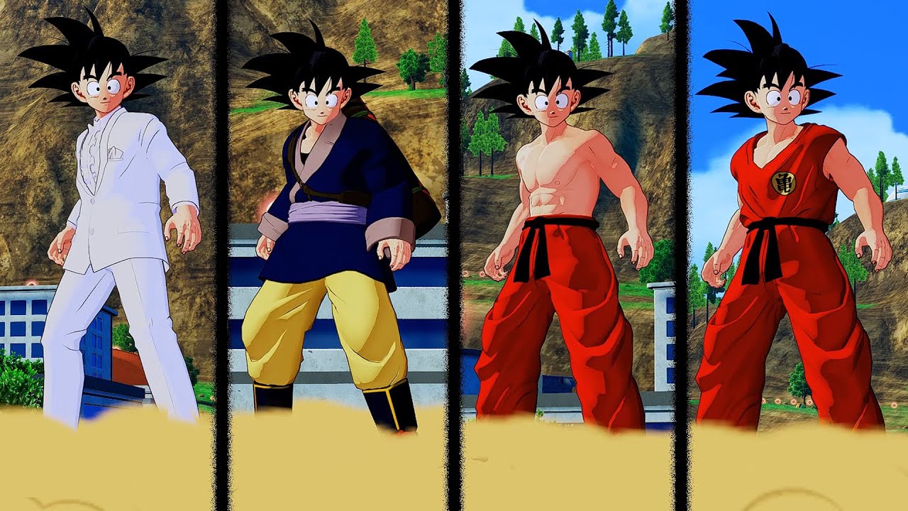 DLC 5 Goku End Game Outfits - Dragon Ball Z: Kakarot Mods - YouTube
