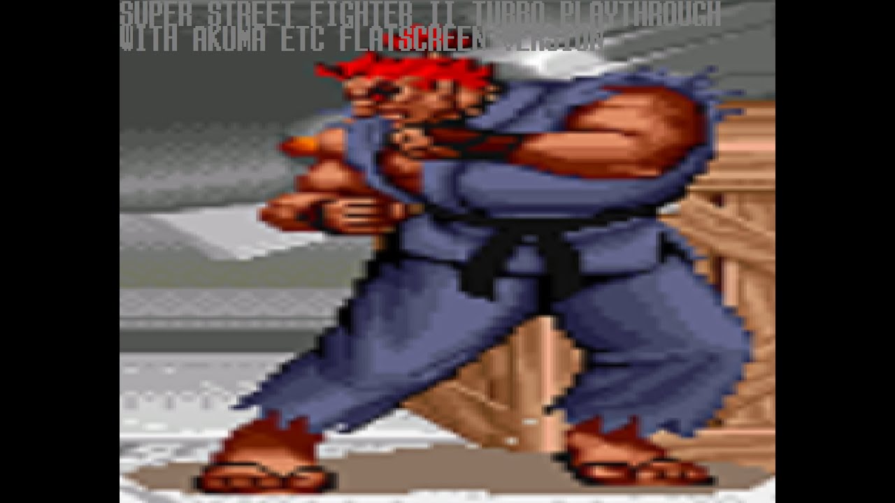 Super Street Fighter II Turbo Akuma Playthrough (ETC FlatScreen Version ...