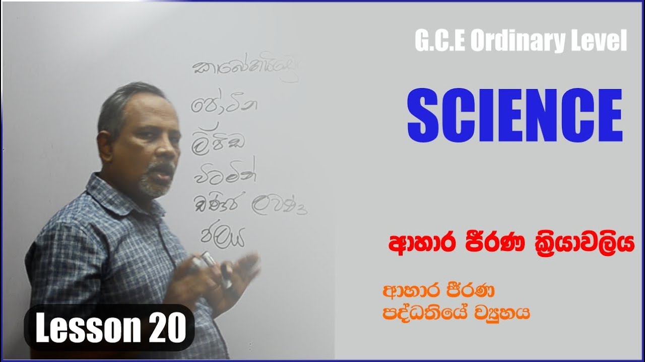 OL Science | Lesson 20| මානව දේහ ක්‍රියාවලිය - YouTube
