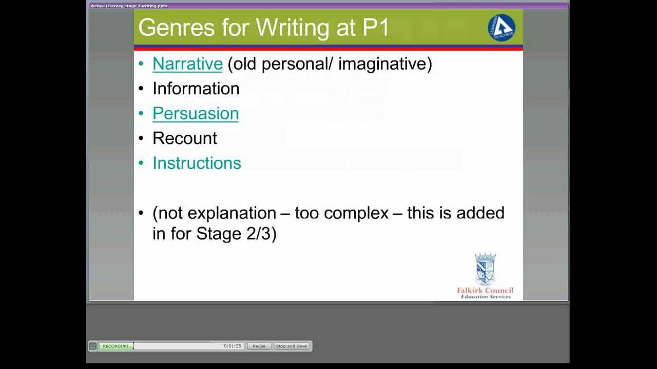 Active Literacy Stage 1 Writing - YouTube