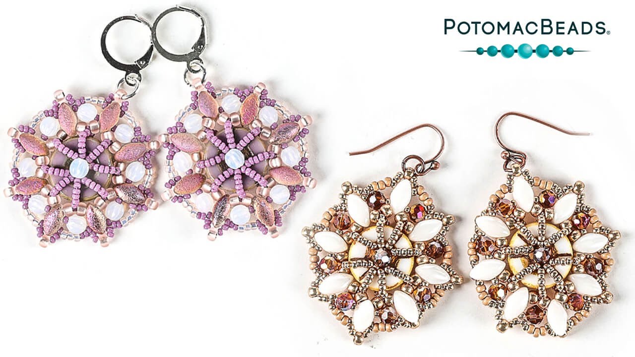 Bright as a Button Earrings - DIY Jewelry Making Tutorial by PotomacBeads - YouTube