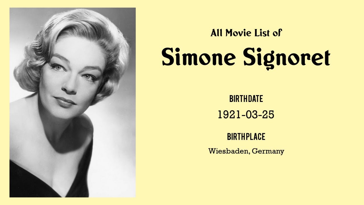 Simone Signoret Movies list Simone Signoret| Filmography of Simone ...