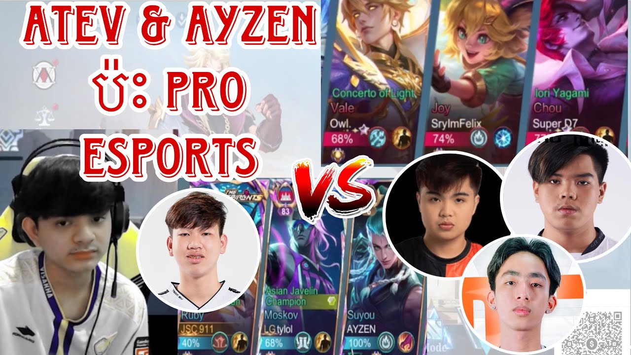 ATEV និង Ayzen ប៉ះ Pro Esports Felix , D7 , Kzen , Super Red - YouTube