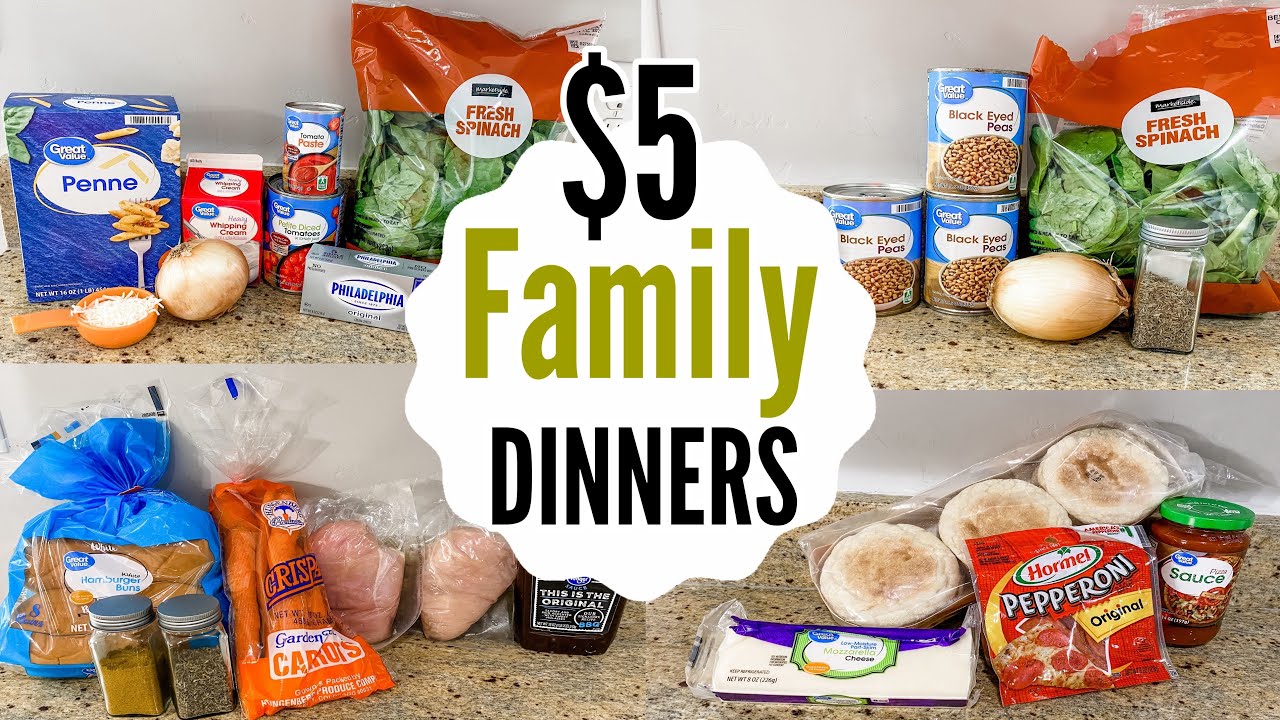 $5 DINNERS | FIVE Quick & Easy Cheap Meal Ideas | Julia Pacheco - YouTube