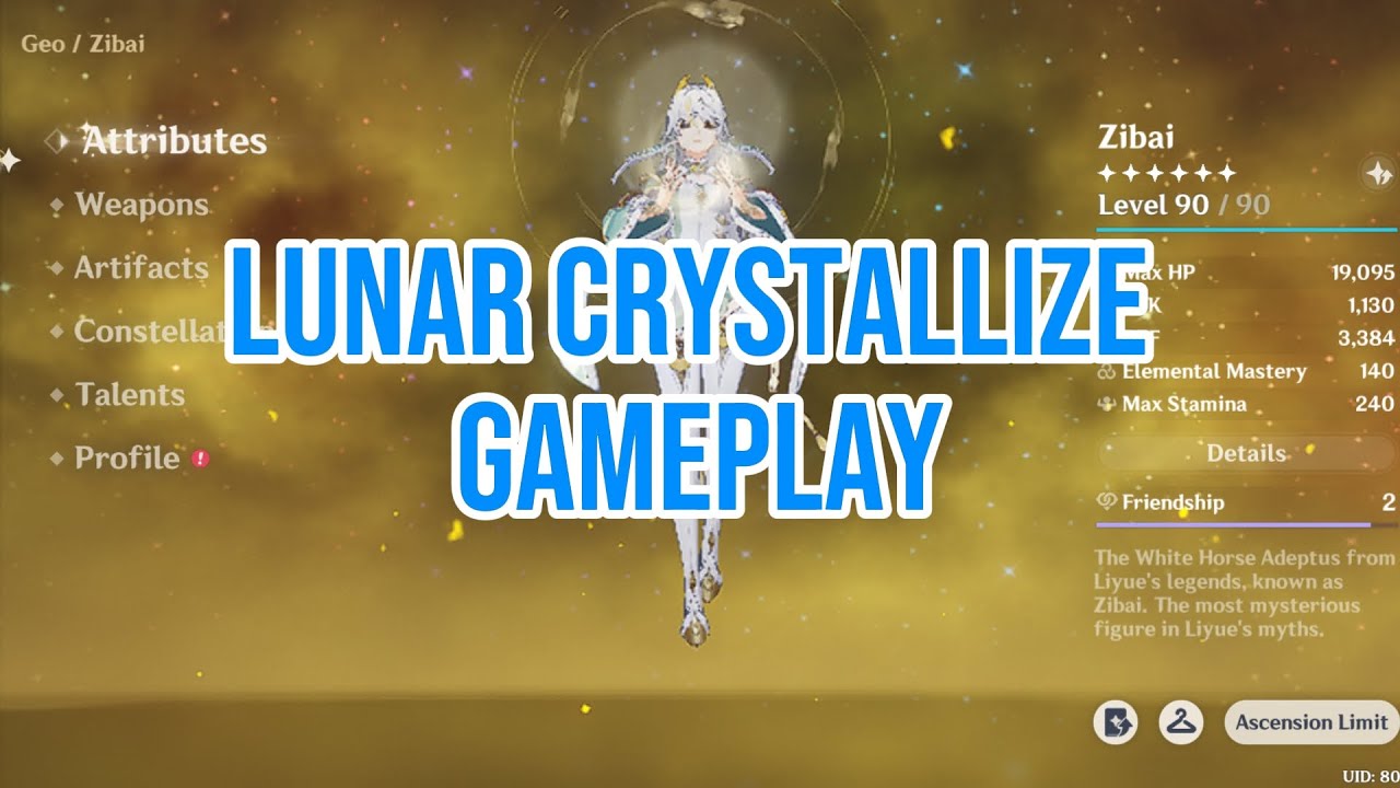 Genshin Impact | Zibai's Complete Lunar Crystallize Team Gameplay - YouTube