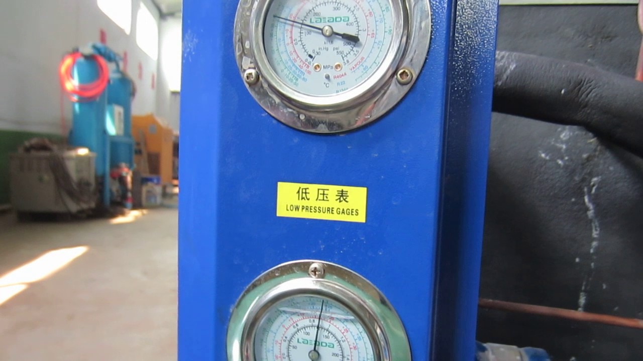 How to filling the refrigerant to water chiller ? - YouTube