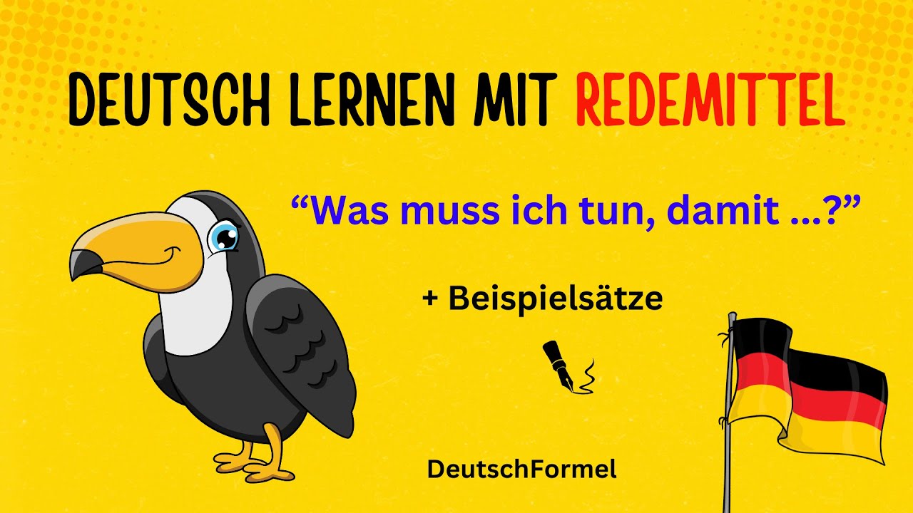 Deutsch lernen mit Redemittel / Fragen bilden mit „Was muss ich tun ...