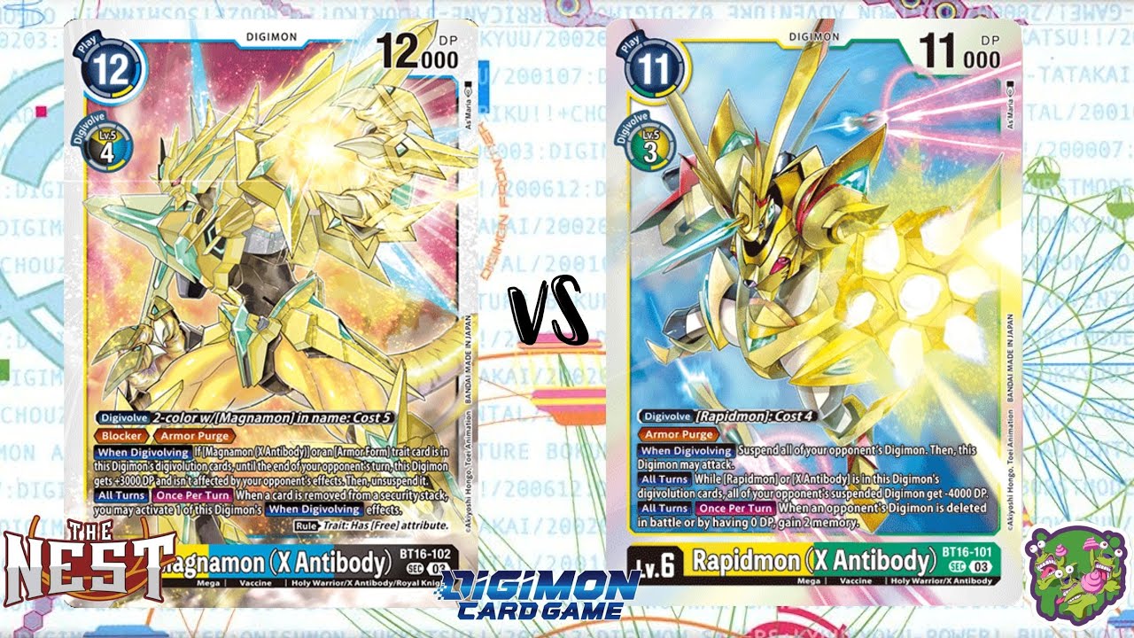 DIGIMON TCG: Local match 🇲🇽 Magnamon X (Blue) vs Rapidmon X (Green ...