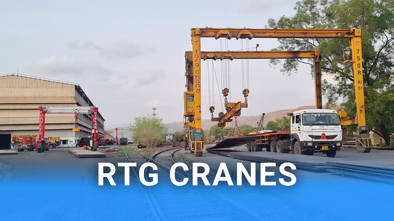 Revolutionizing Steel Handling with RTG Cranes - YouTube