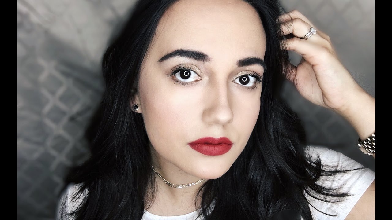 Easy Bold Red Lip Makeup Tutorial - YouTube
