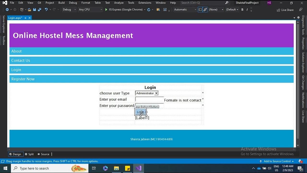Online Hostel Mess Management System 2 code explain - YouTube