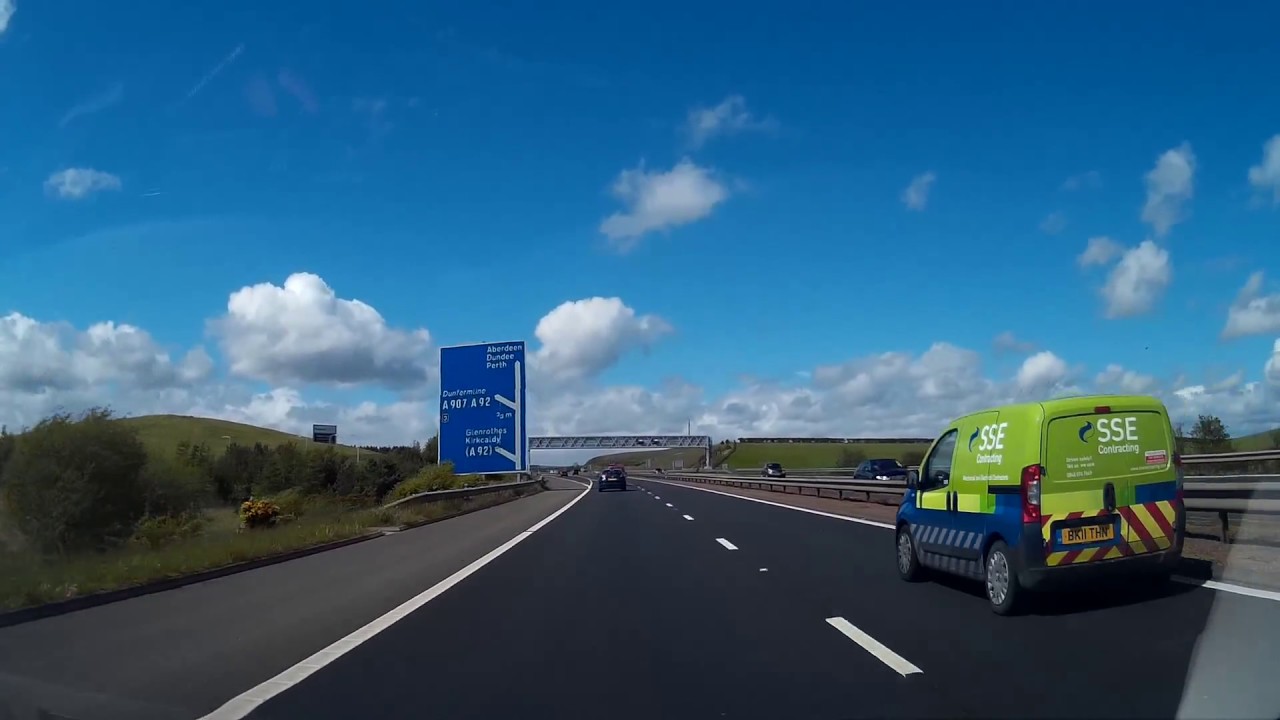 Drive From M90 Halbeath Junction North To Perth Perthshire Scotland ...