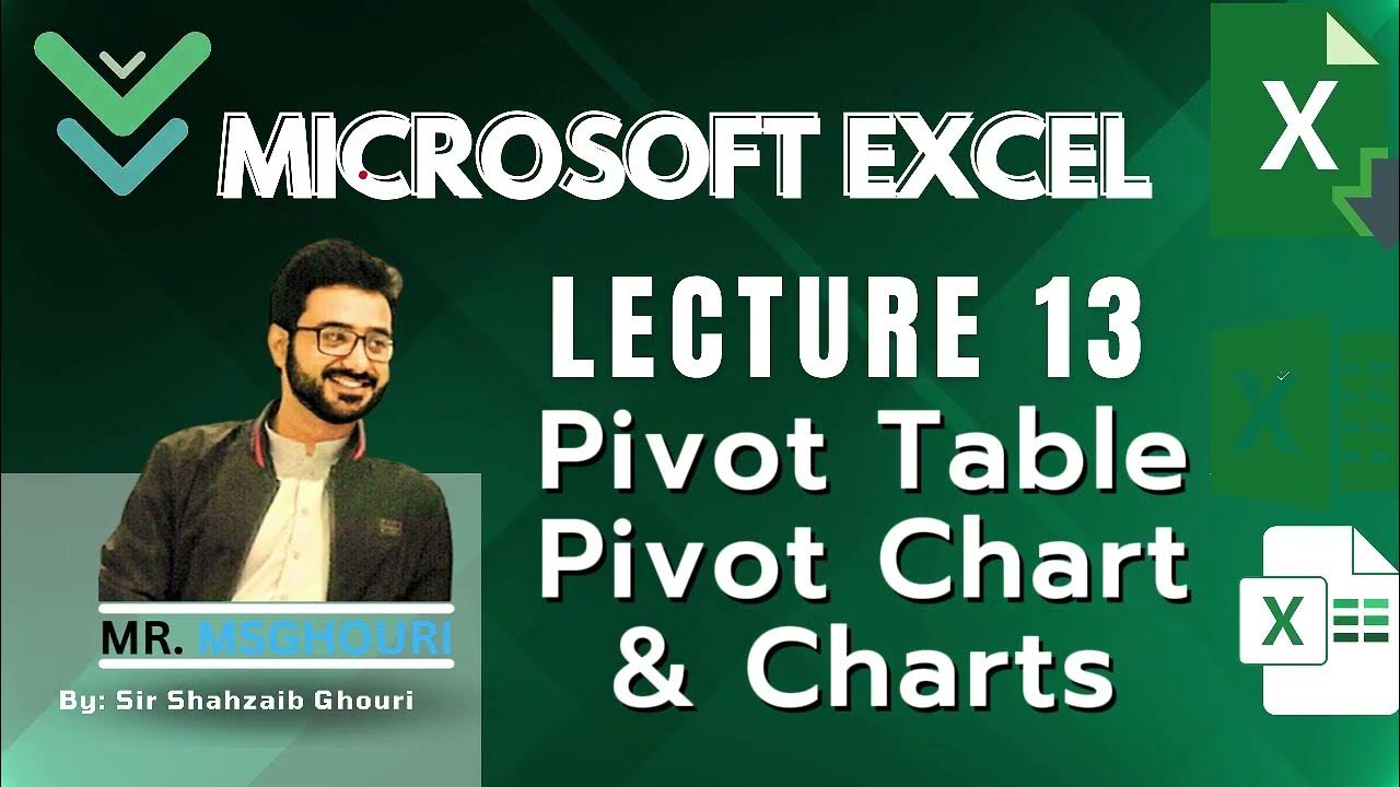How to use Pivot Table & Pivot Chart - How to master Ms Excel - Lecture 13 #learnexcel # ...