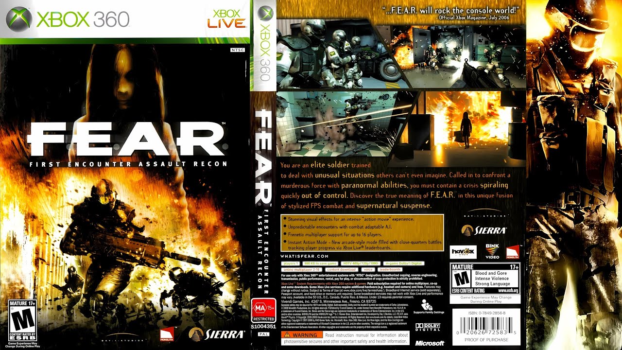 F.E.A.R.: First Encounter Assault Recon for Xbox 360 | FULL GAME 4K/60 ...