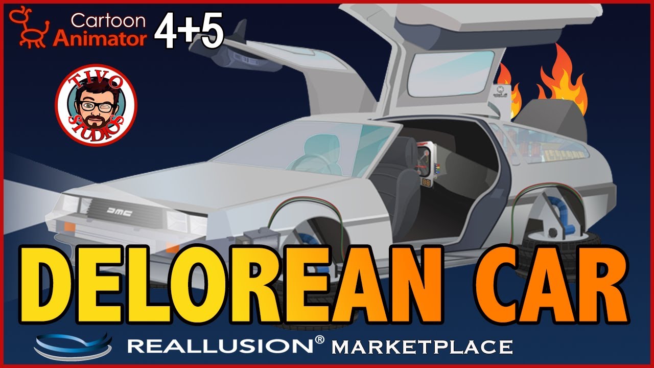 DELOREAN FOR CARTOON ANIMATOR 4/5 - YouTube
