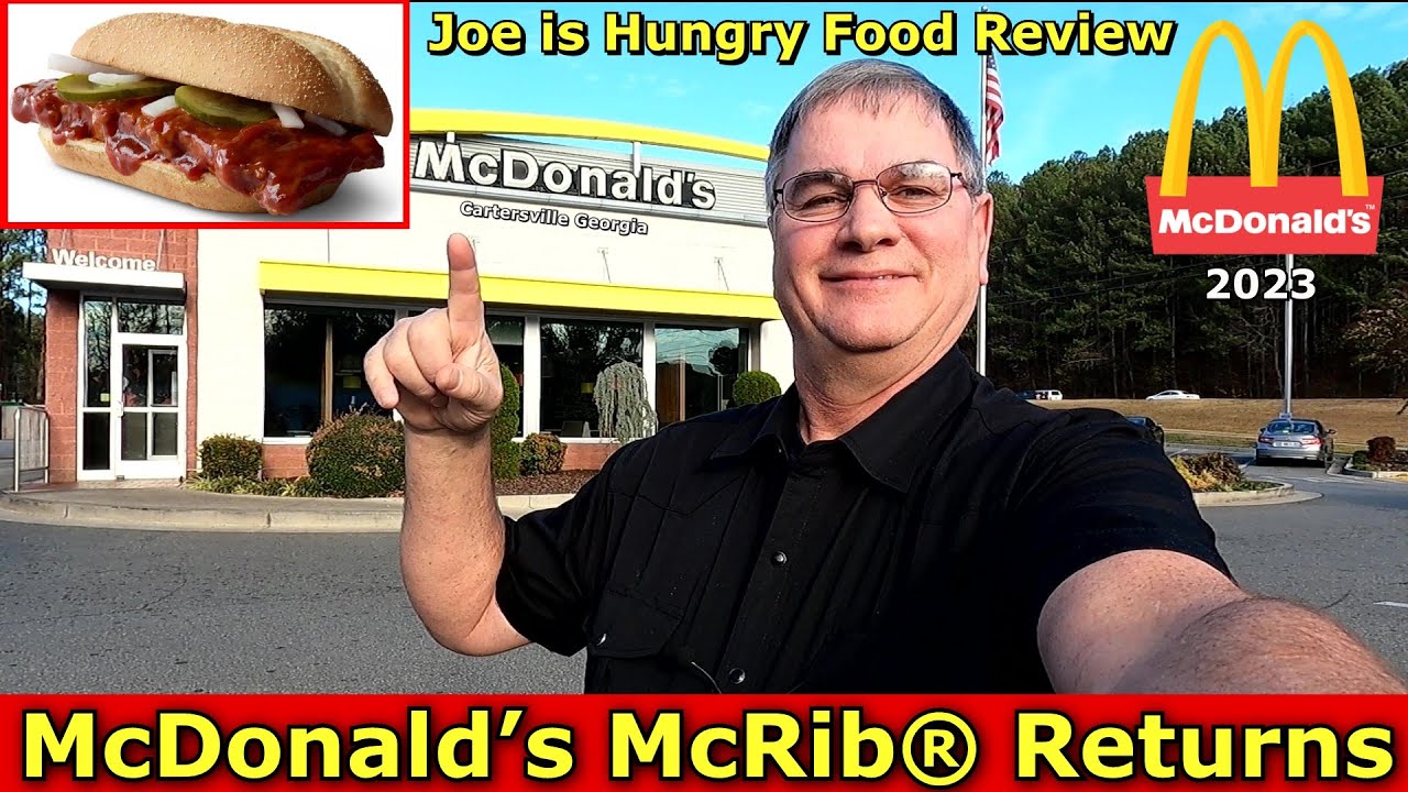 McDonald’s McRib® Returns Review | Joe is Hungry 🥪🐷🧄🍞 - YouTube