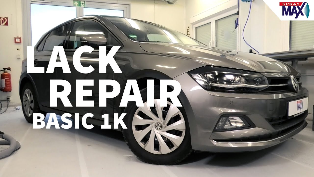 SprayMax - Lack Repair Basic 1K am VW Polo (DE) - YouTube