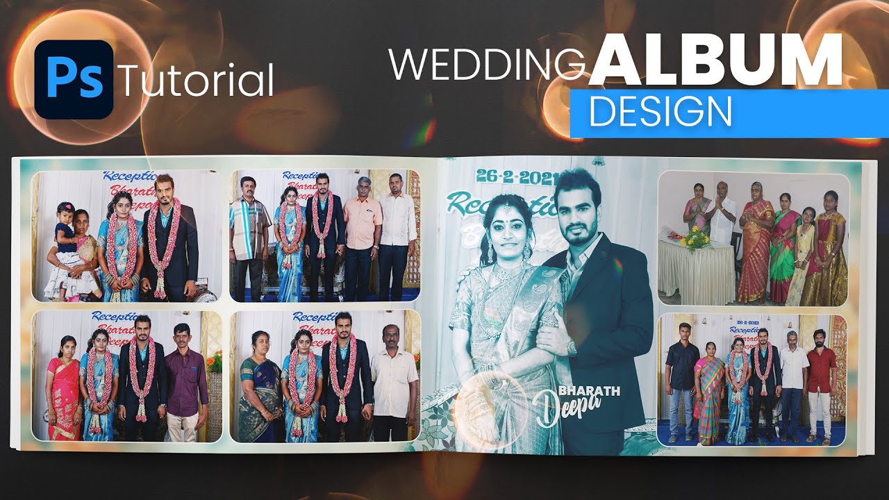 Photosshop Wedding Album design Tutorial in Tamil - YouTube