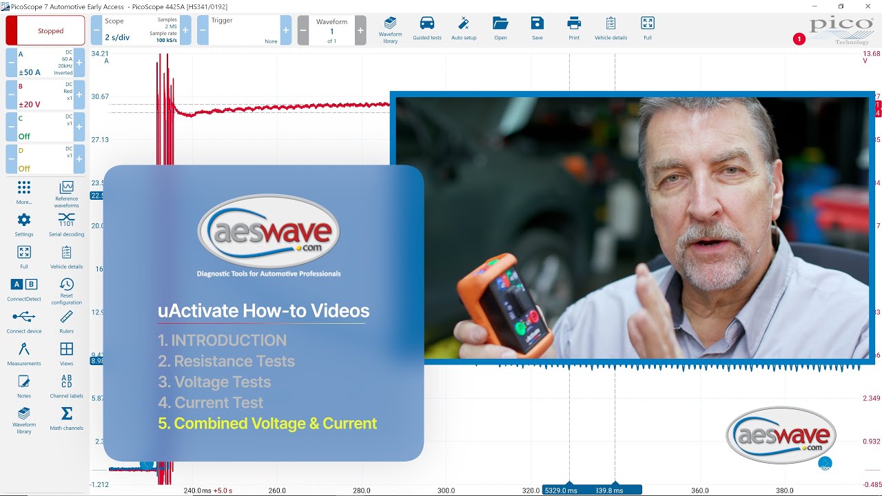 uActivate® - Voltage & Current Testing with Picoscope - YouTube