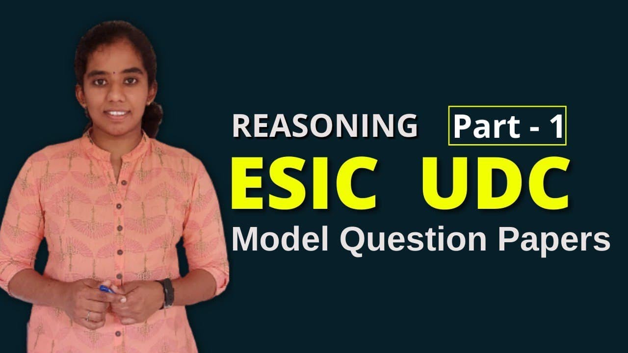 ESIC UDC Model Question Paper 2022 | Malayalam | Reasoning | Important ...