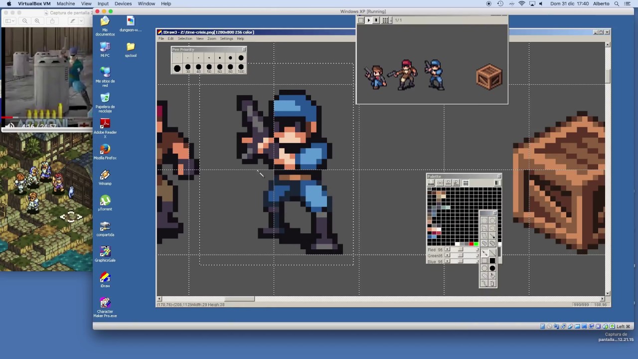 Pixel Art Time Lapse 107 Time Crisis Youtube