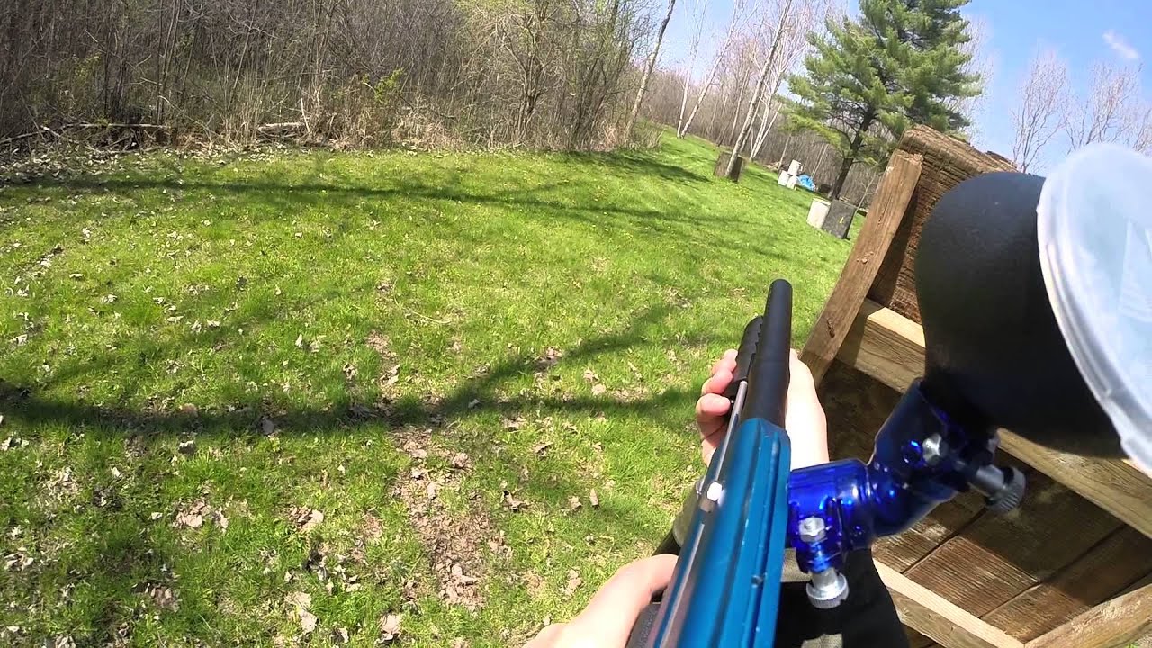 Paintball fail (brother shoots himself in the foot - YouTube