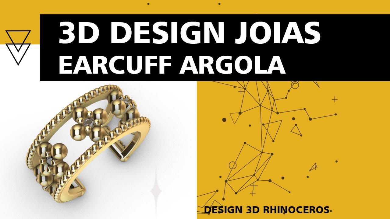 3D DESIGN EARCUFF EARRING PIERCING LINDA JOIA DESENHO RHINOCEROS - YouTube