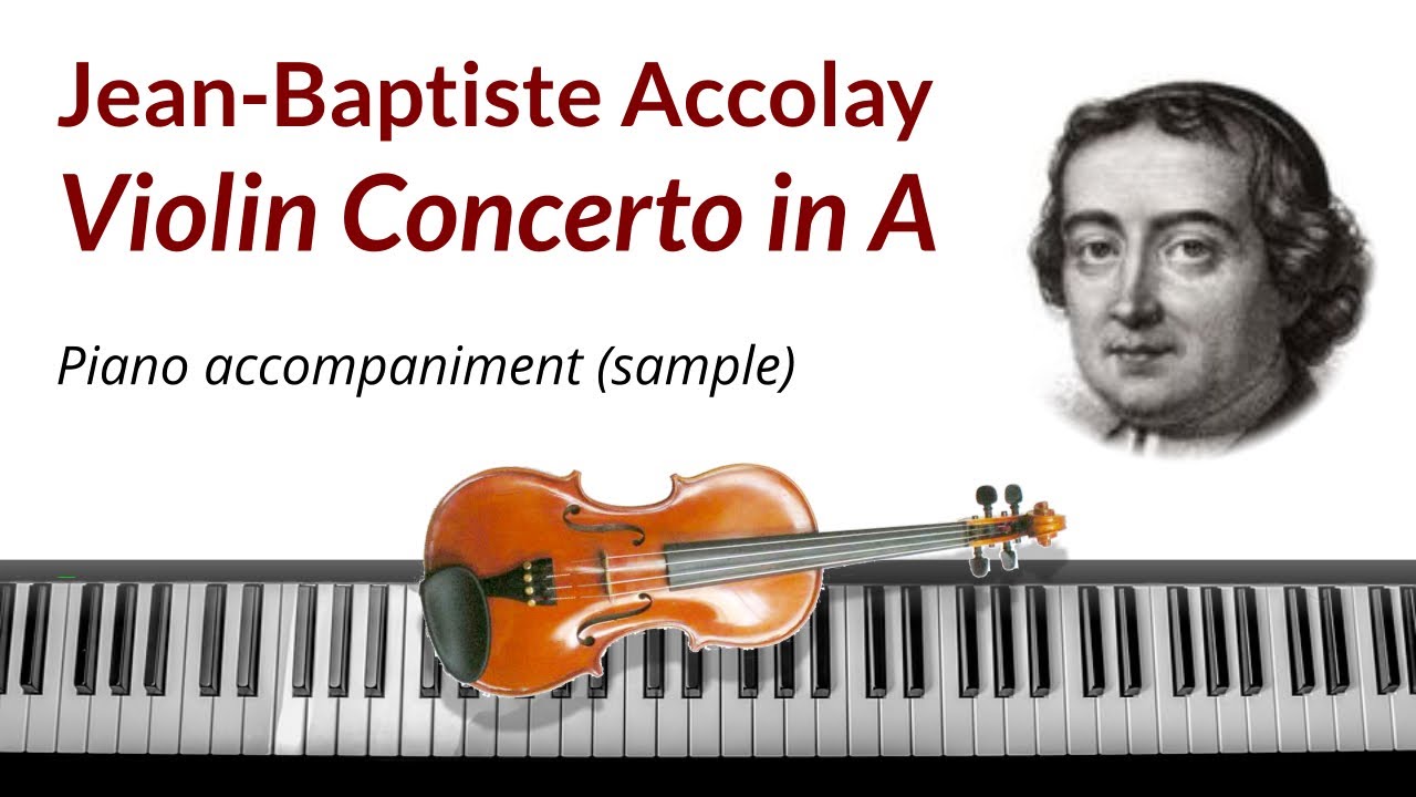 Accolay Violin Concerto No.1 in A - piano accompaniment backing track ...